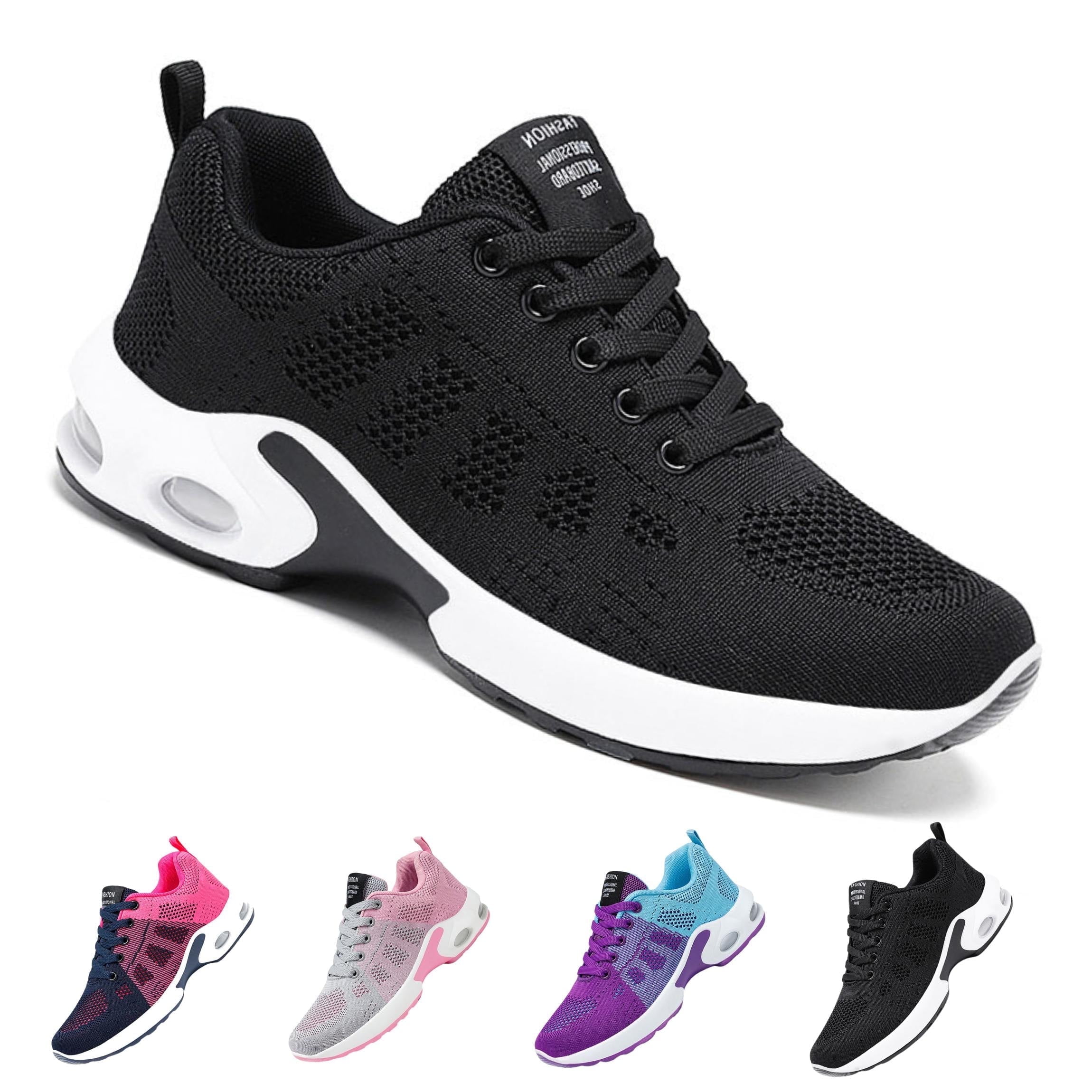 BERANMEY Women's Comfort Sneakers Lightweight Breathable Mesh Walking ...