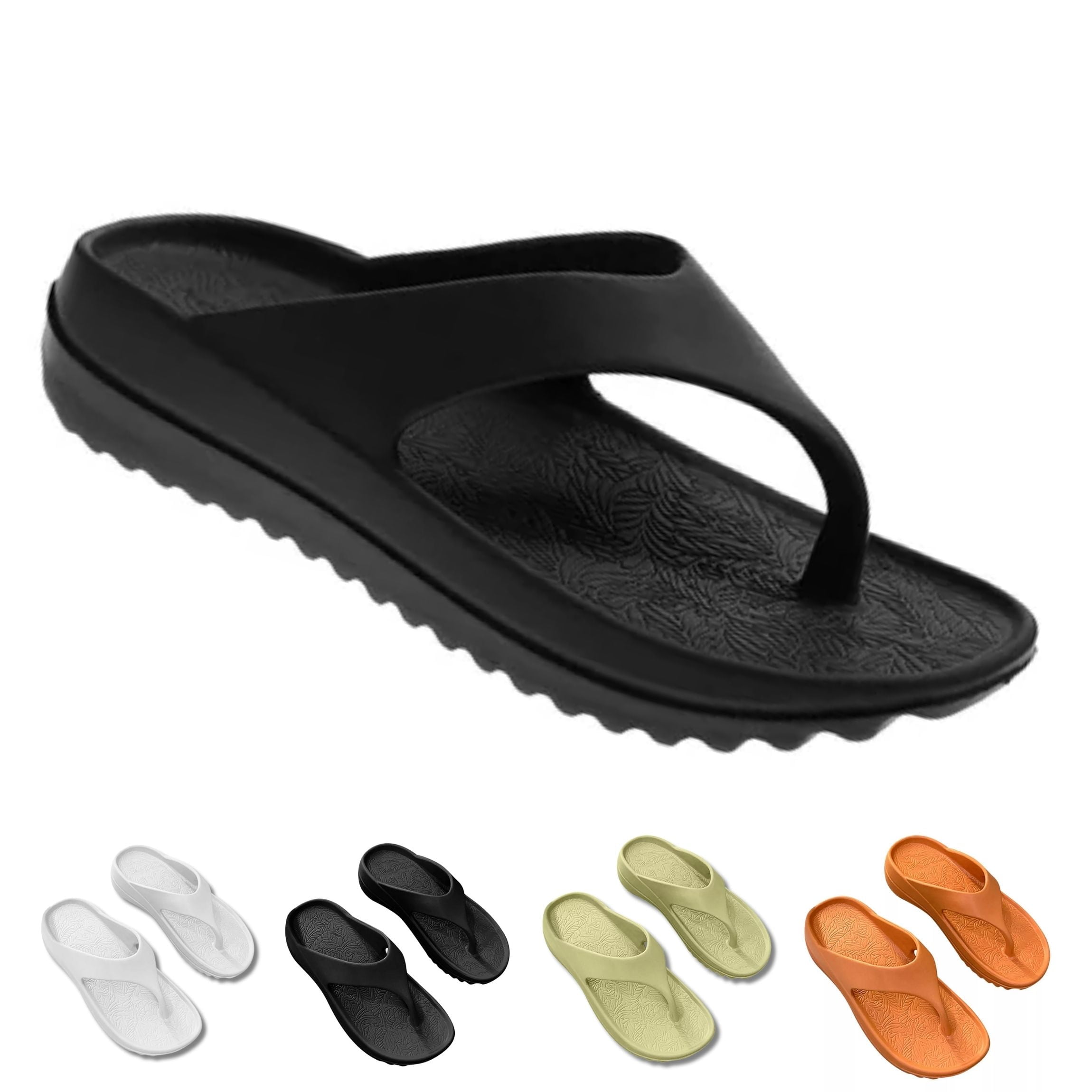 BERANMEY Women's EVA Flip Flops, Walking Sandals with Arch Support ...