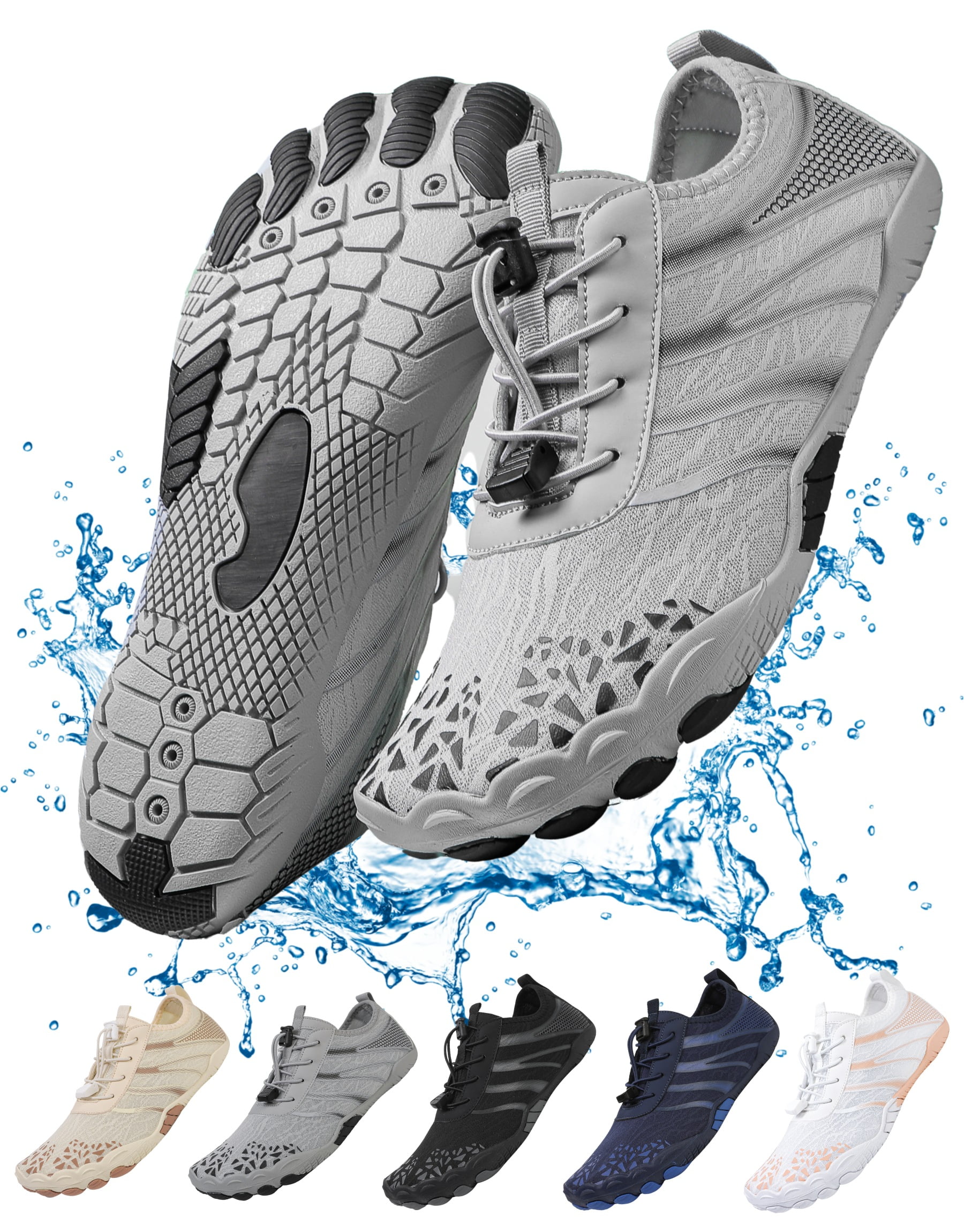 BERANMEY Water Shoes for Women and Men Lightweight Breathable Wide Toe ...
