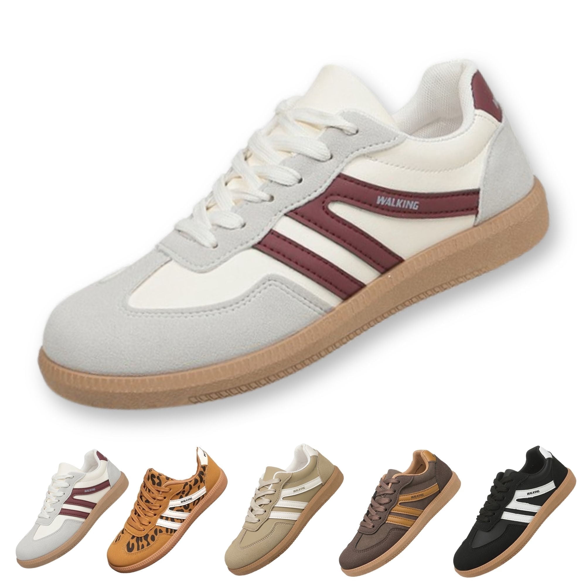 BERANMEY Women's Retro Fashion Sneakers Comfortable Casual Anti Slip ...