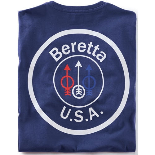BERETTA TS252T14160530S BERETTA T-SHIRT USA LOGO SMALL NAVY BLUE ...