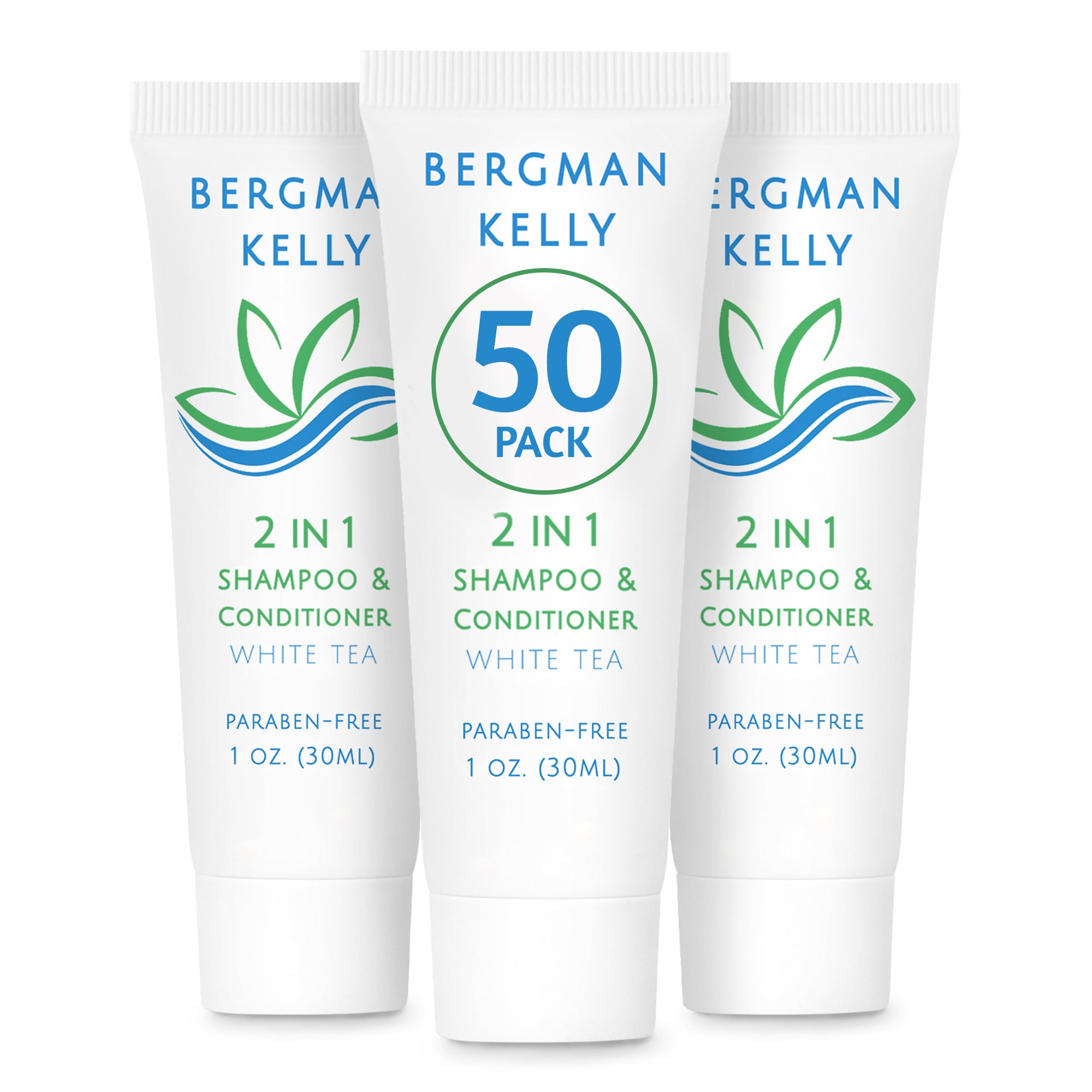 BERGMAN KELLY 1 fl oz Travel Size Shampoo & Conditioner 2-in-1, 50 Pack ...