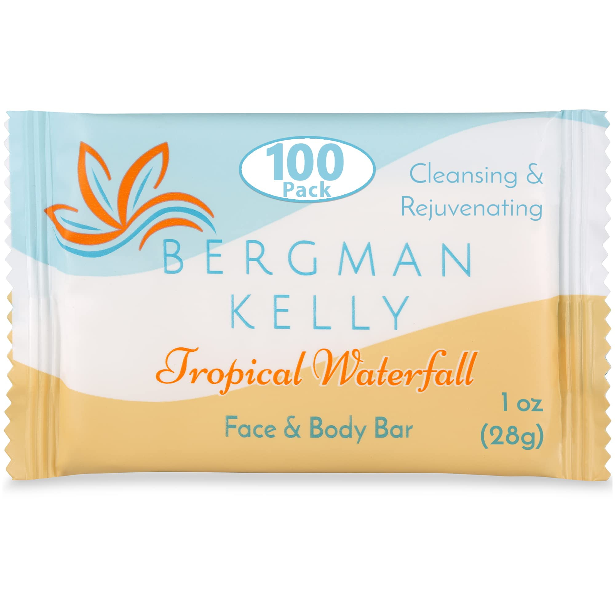 BERGMAN KELLY - Hotel Soap Bars - Tropical Waterfall, 1 oz, 100 PK - Travel Size Luxury Bulk ...
