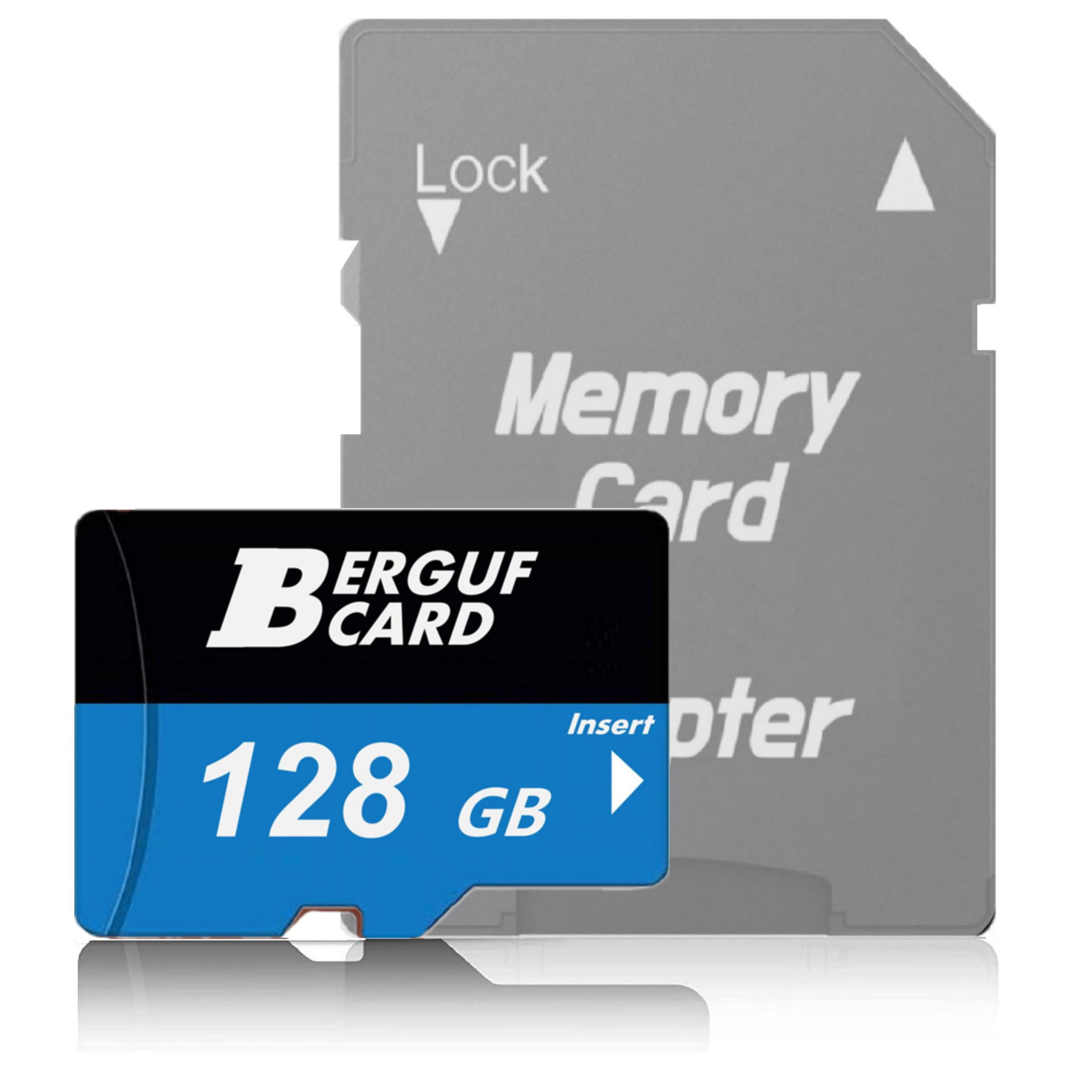 BERGUF 128GB High Speed Flash Memory Card with SD Adapter, Compatible ...