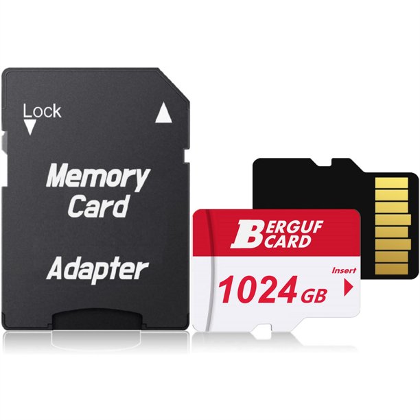 BERGUF 1TB High Speed Flash Memory Card with SD Adapter, Compatible for ...