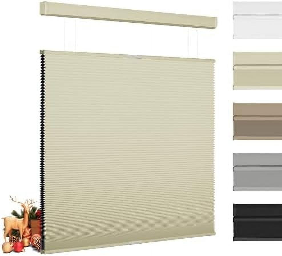 BERISSA Top Down Bottom Up Blackout Cellular Shades Cordless, Honeycomb ...