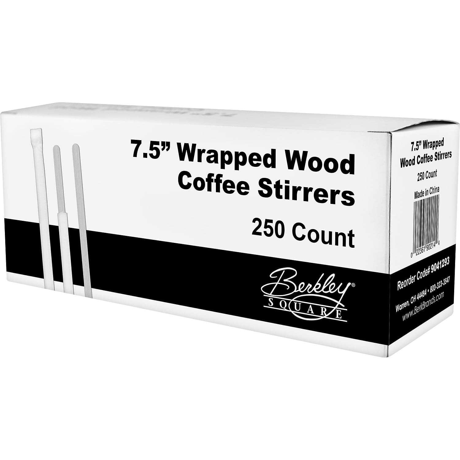 BERK Wooden Stirrer 250/Box (9041293) BEP90213 - Walmart.com