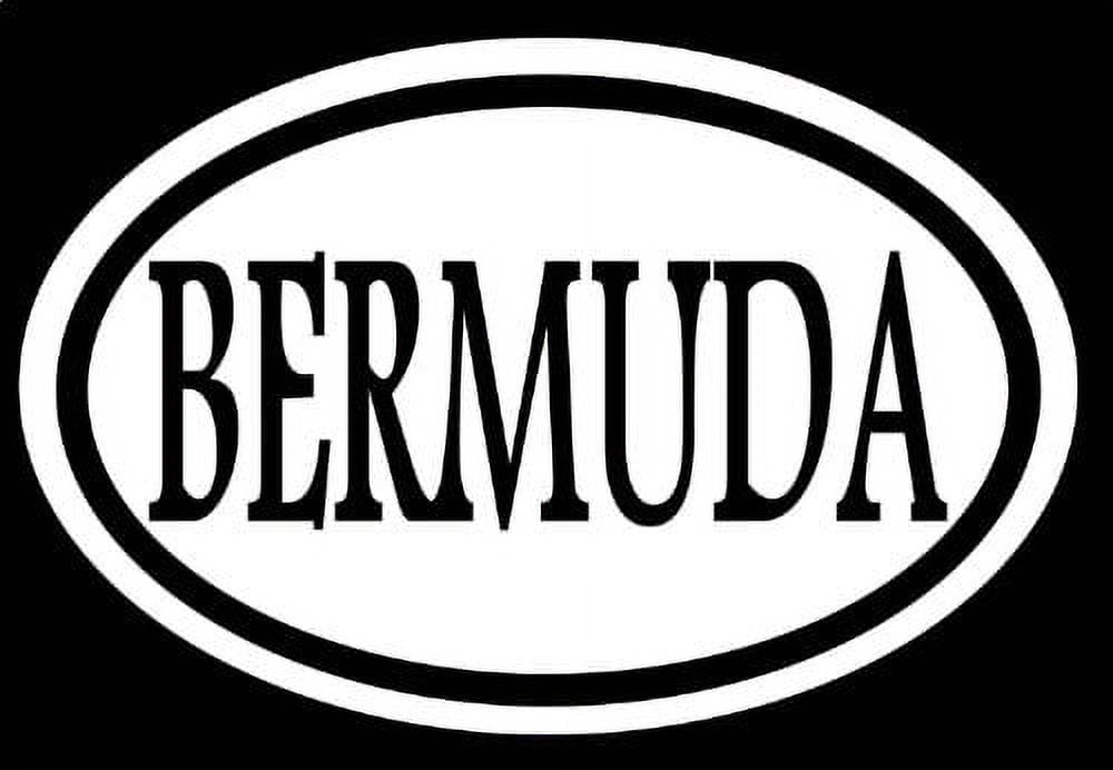 BERMUDA 6" STICKER DECAL OVAL TROPICAL VACATION BEACH SAND HONEYMOON ...
