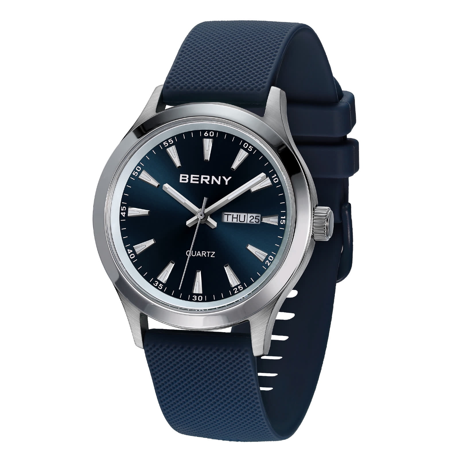 BERNY Quartz Watch for Men, Fashion Sports Men Watches with Silicone ...