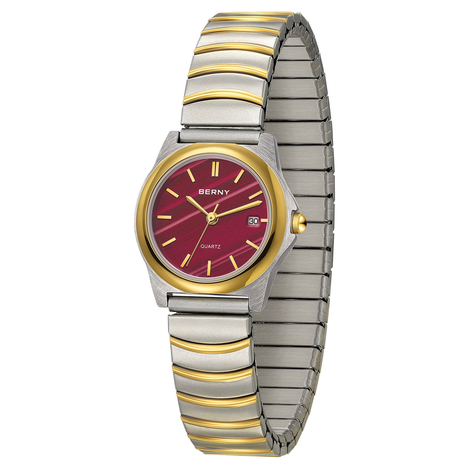 BERNY Small Watches for Women, Dainty Quartz Analog Watch with Two Tone ...