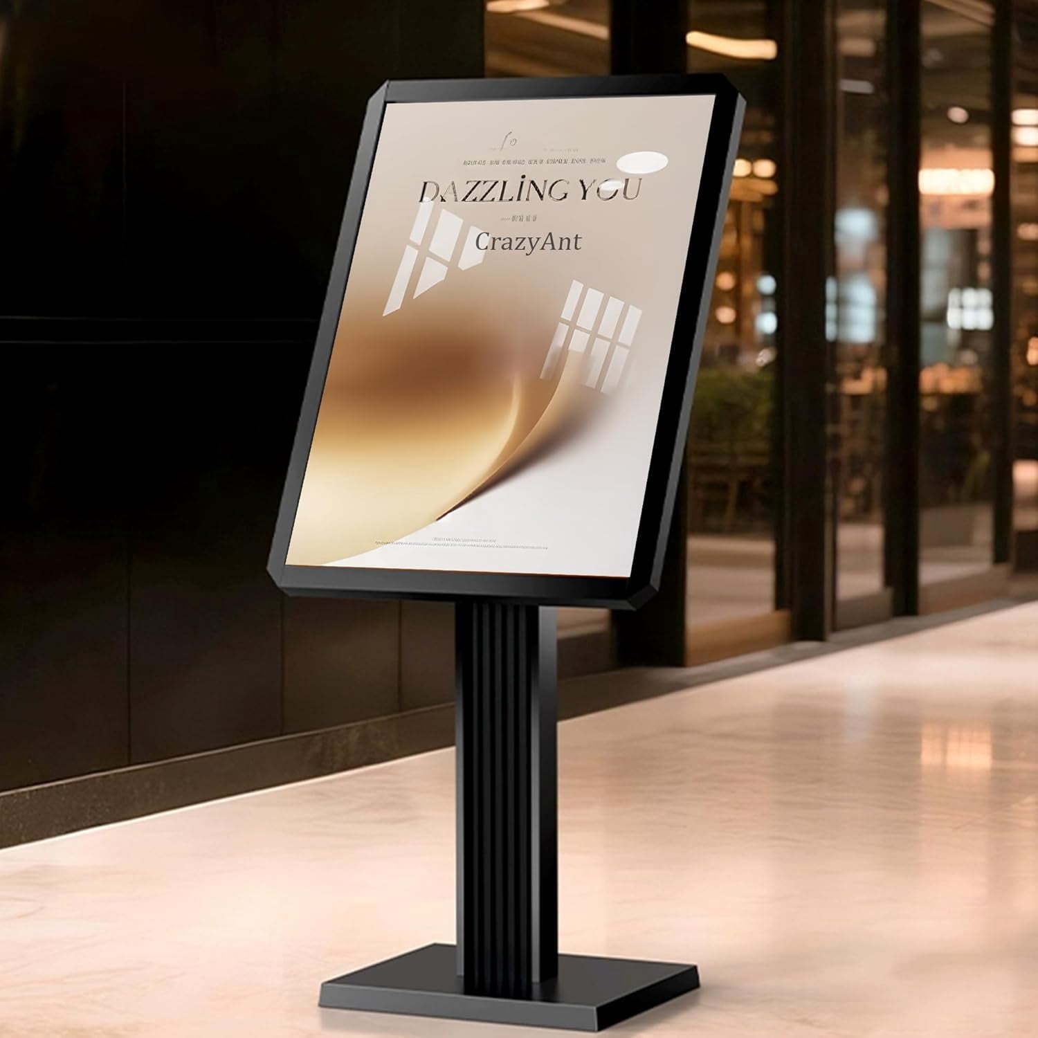 BERPET Heavy Duty Aluminum Pedestal Sign Stand 21