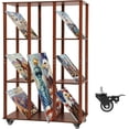 BERPET Wooden Art Storage Rack with Wheels, Adjustable Art Drying Rack ...