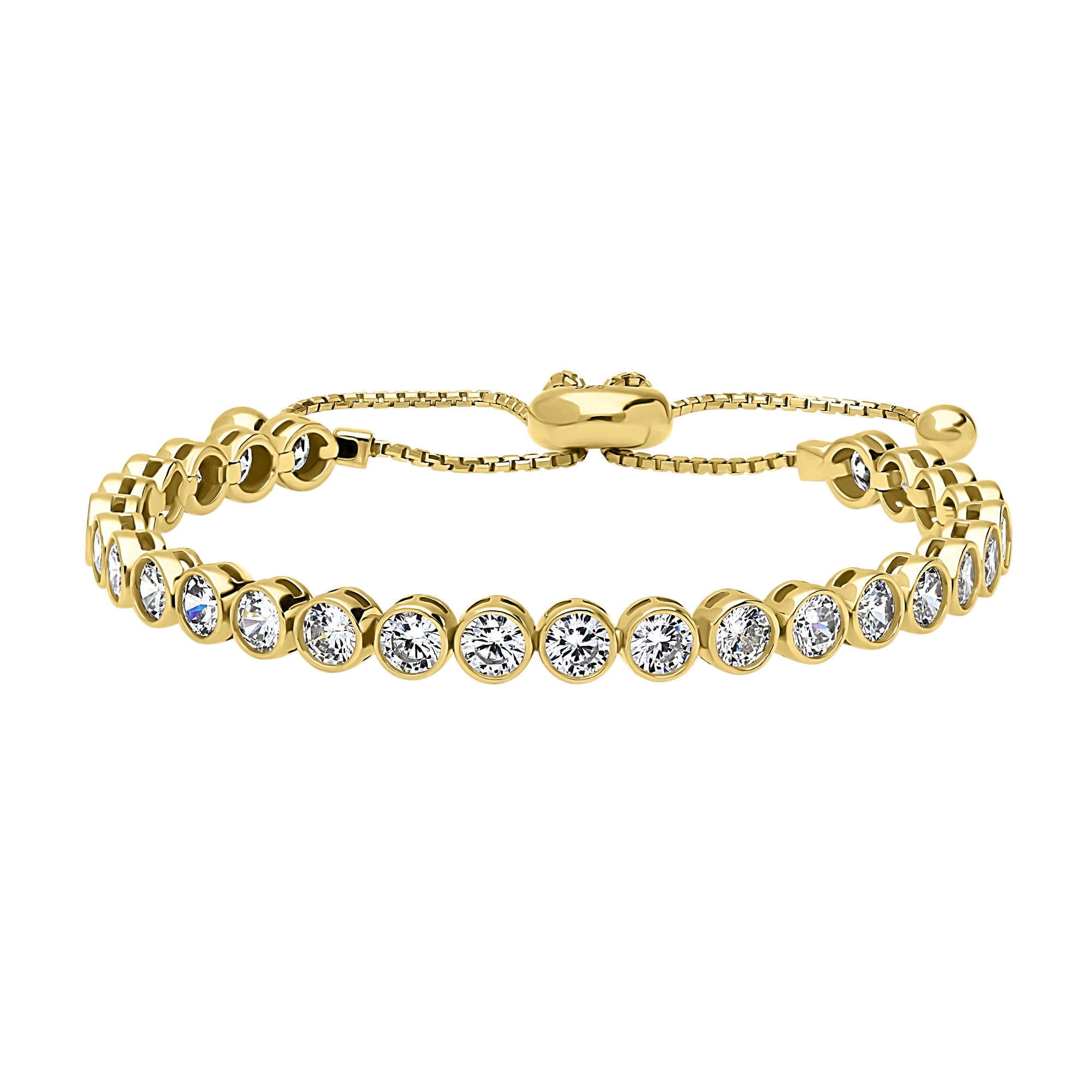 BERRICLE Sterling Silver Bubble Bezel Set Round Cut Cubic Zirconia CZ ...