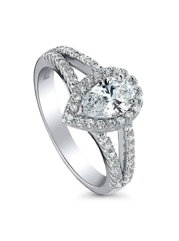 Pear Shaped Cubic Zirconia Ring
