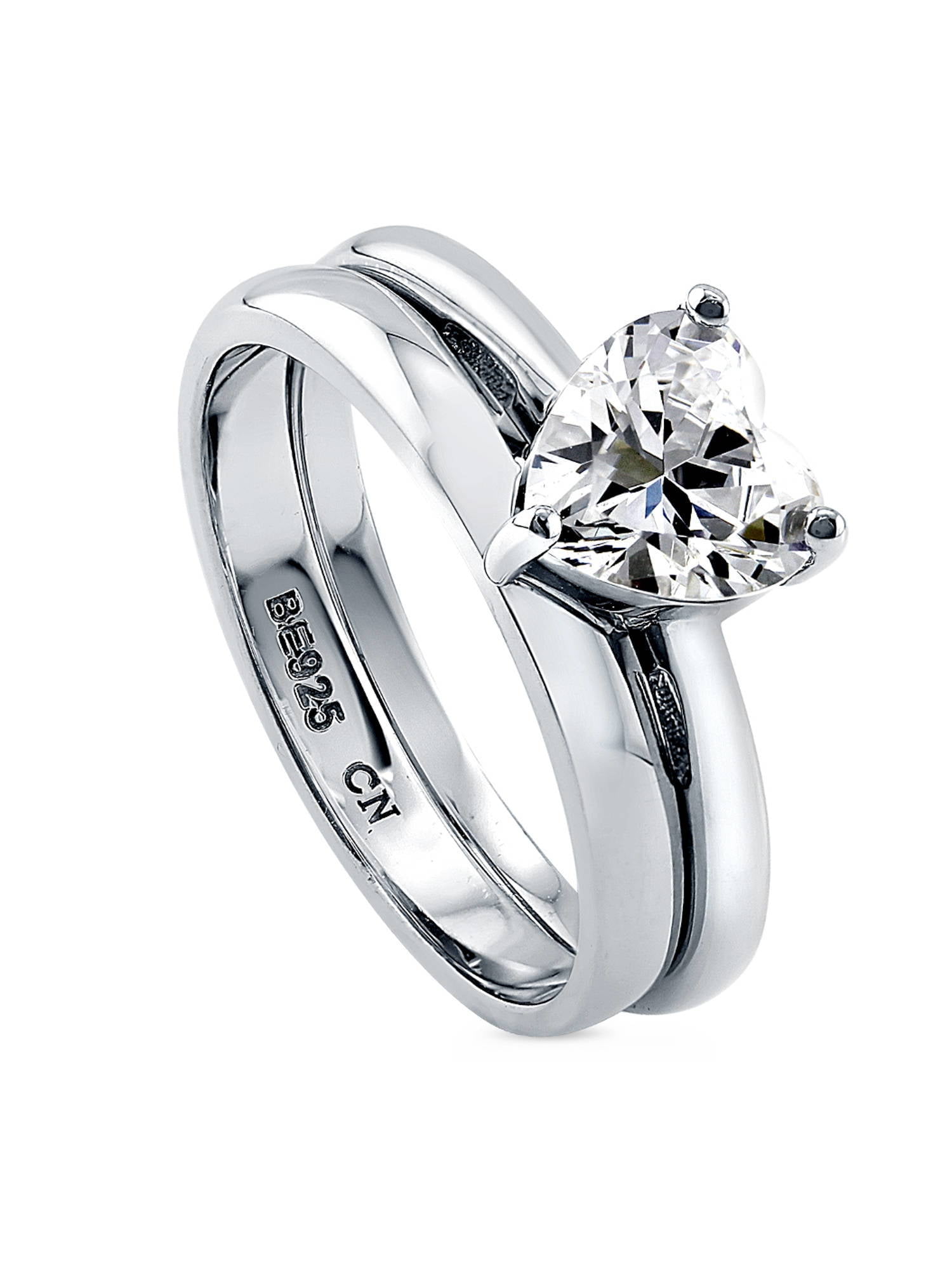 BERRICLE Sterling Silver Solitaire Wedding Engagement Rings 1.1 Carat ...