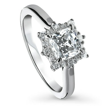 1/10 Carat T.W. Diamond Sterling Silver Engagement Ring - Walmart.com