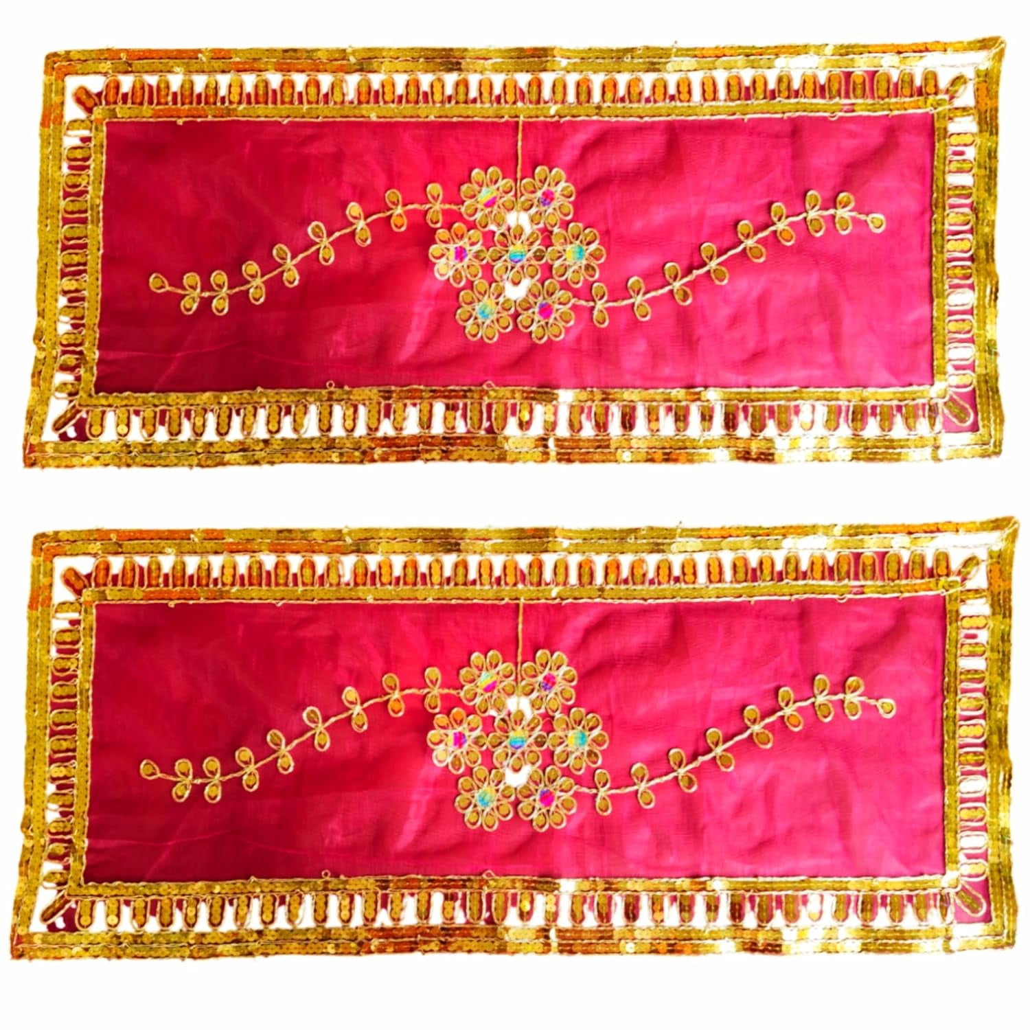 BERRYCRAVE Durga Puja Net CHUNRI Pink Colour Embroidered Light Weight ...