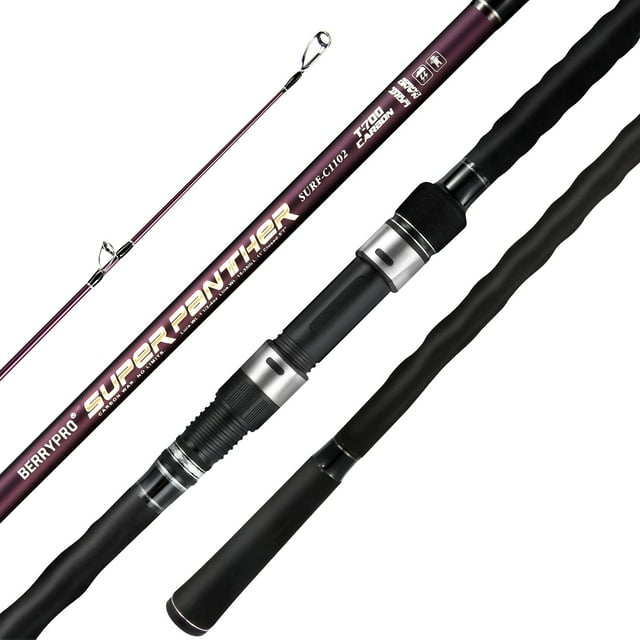 BERRYPRO Surf Spinning Rod Surf Casting Fishing Rod Carbon Fiber Travel ...