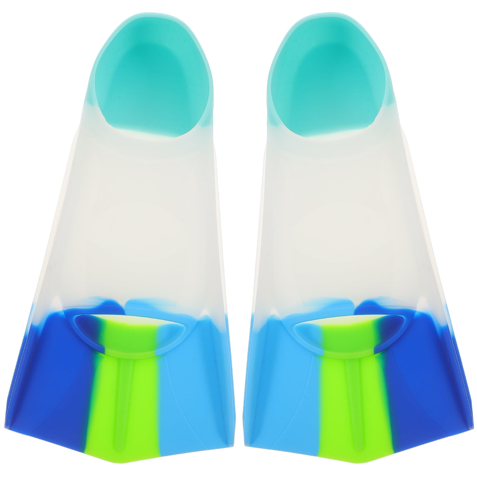 EXHUMKY BERTDOMD 1 Pair Silicone Short Fins for Kids Swimming Training ...
