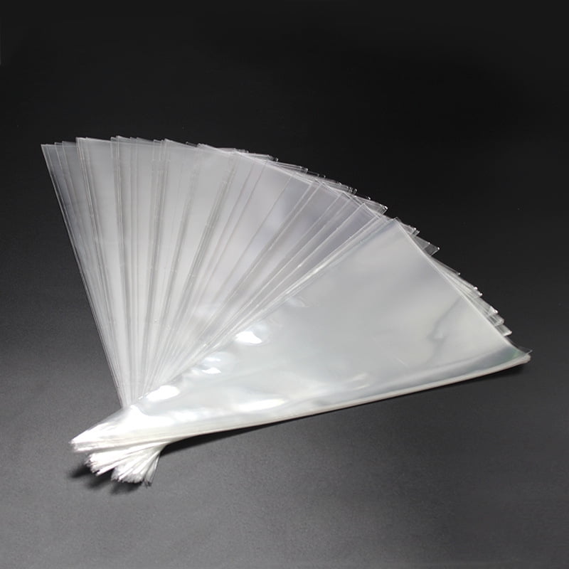 BERTDOMD Clear Cone Shaped Treat Bags for Cookies Candy Popcorn Small ...