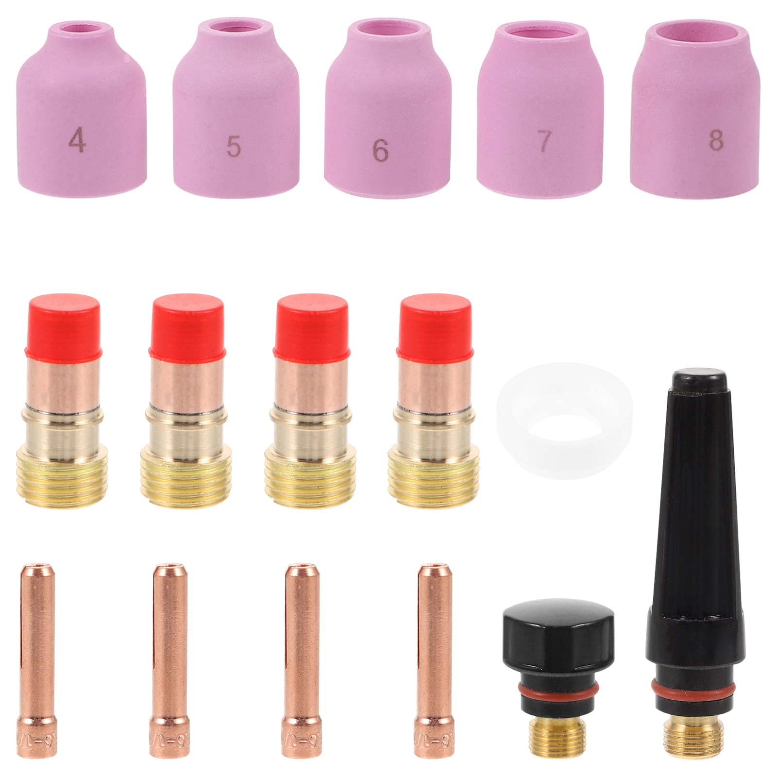 EXHUMKY BERTDOMD 1 Set Assorted Color TIG Arc Welding Supplies Nozzle ...