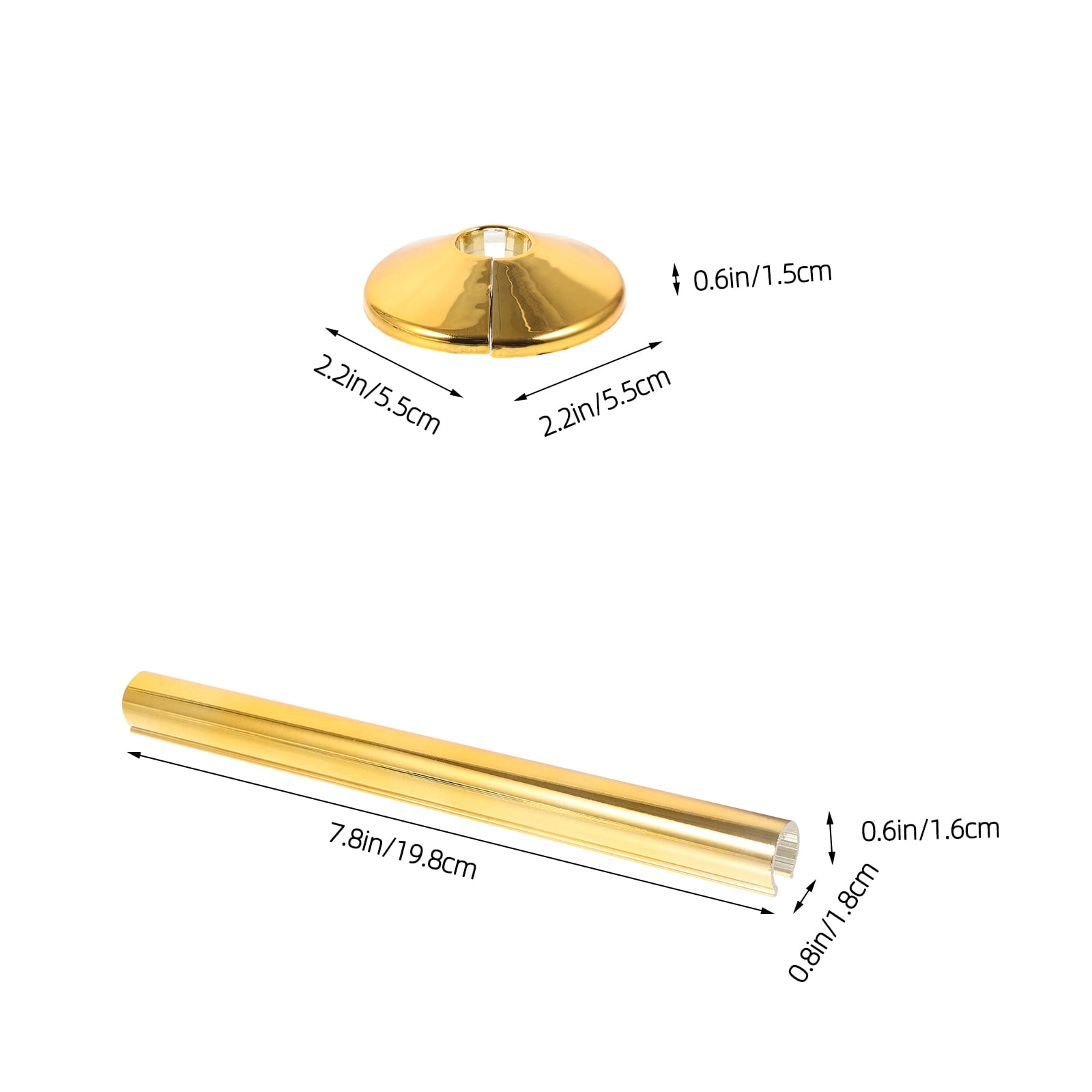 EXHUMKY Exhumky PVC Radiator Pipe Cover Set Golden Conceal Openings 1 ...