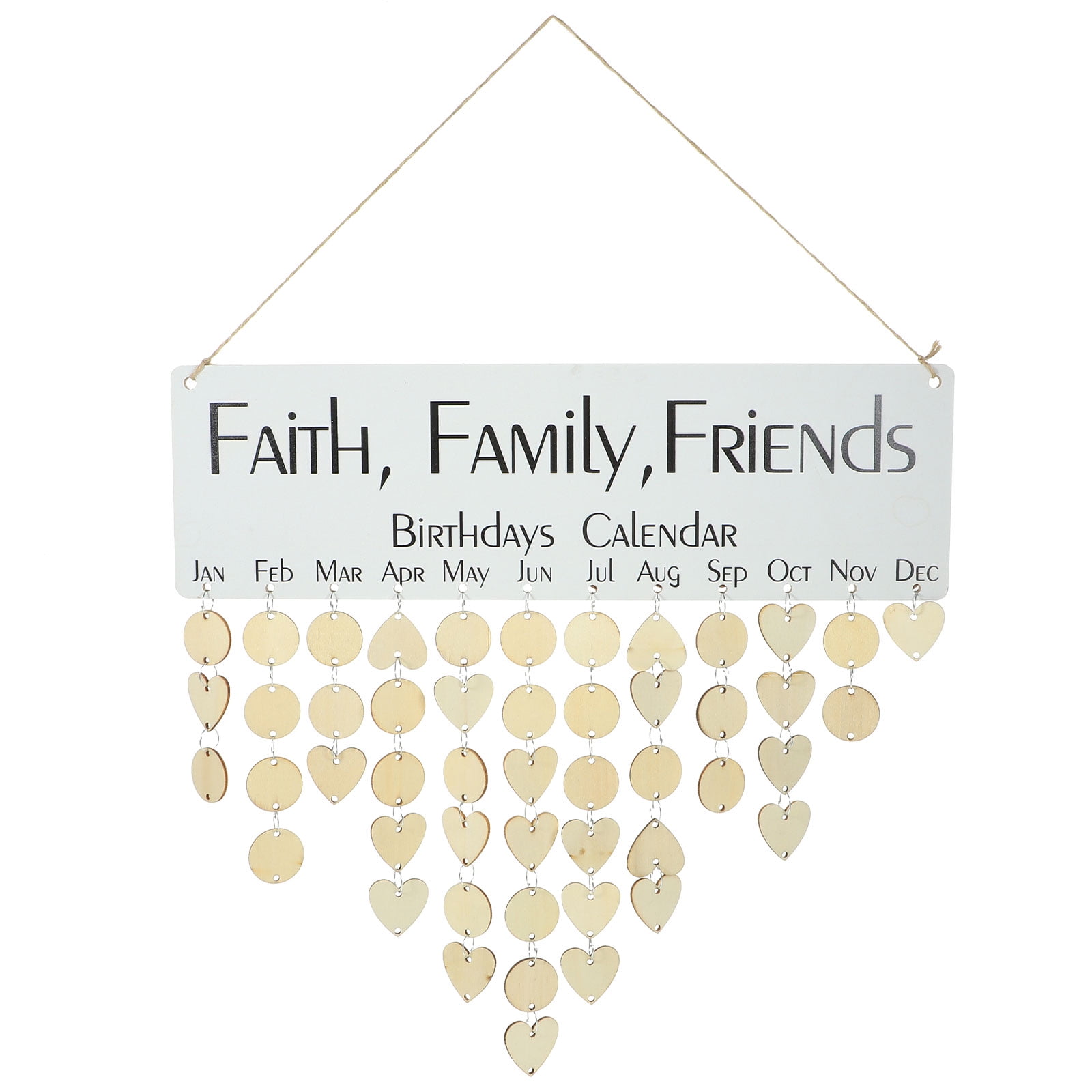 BERTDOMD 1 Set Suspended Calendar Decor Fresh Calendar Adorn Wall ...