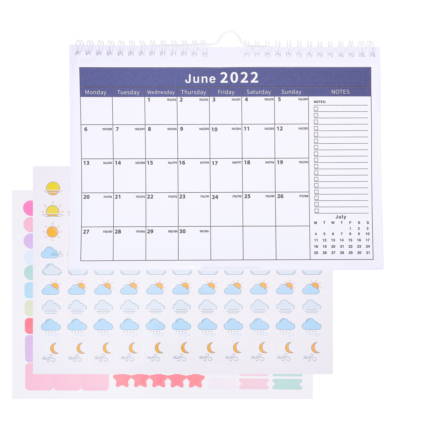 BERTDOMD 1 Set of 2022 Wall Calendar Practical Note-taking Hanging ...