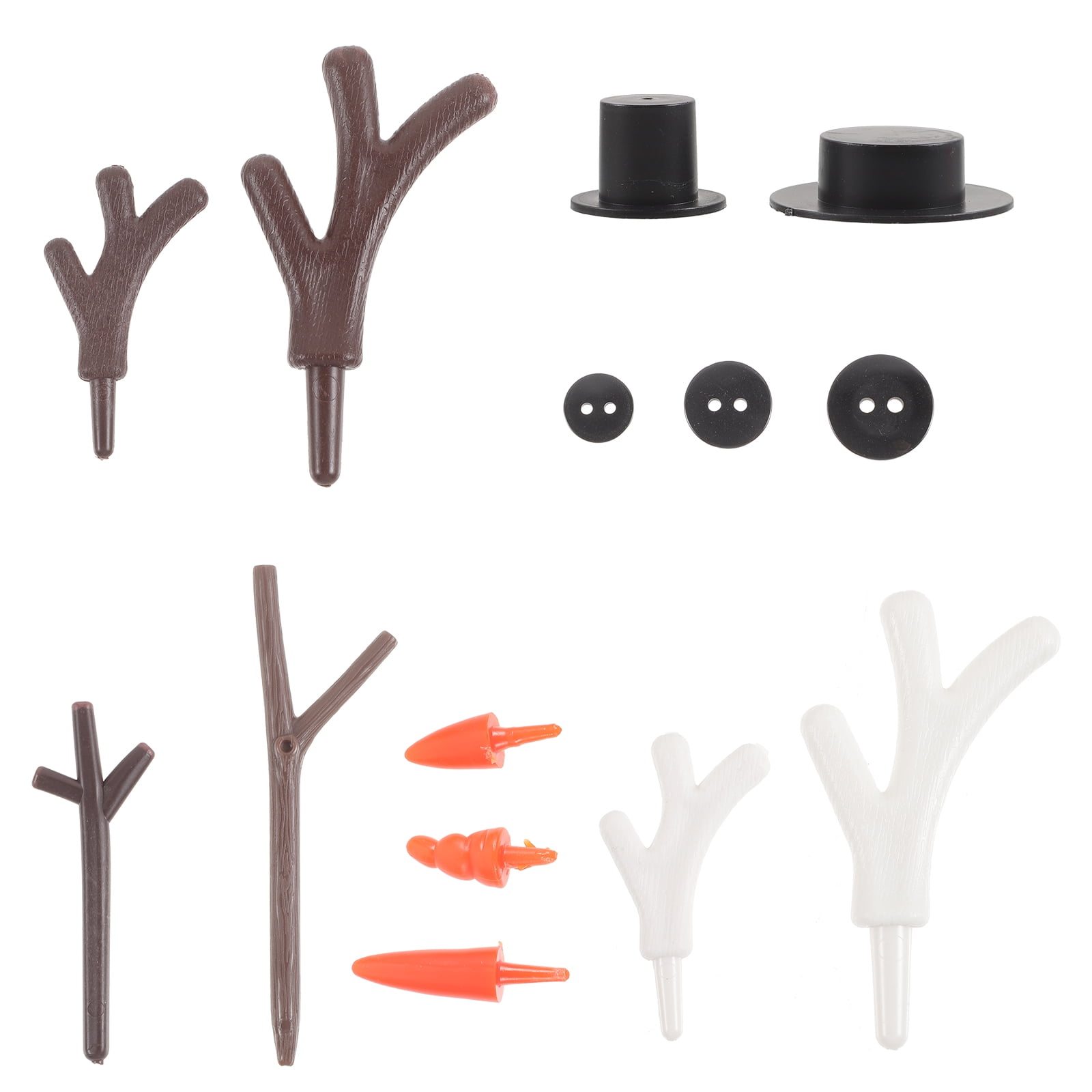 BERTDOMD 1 Set of Christmas Snowman DIY Set Snowman Nose Hat Button ...