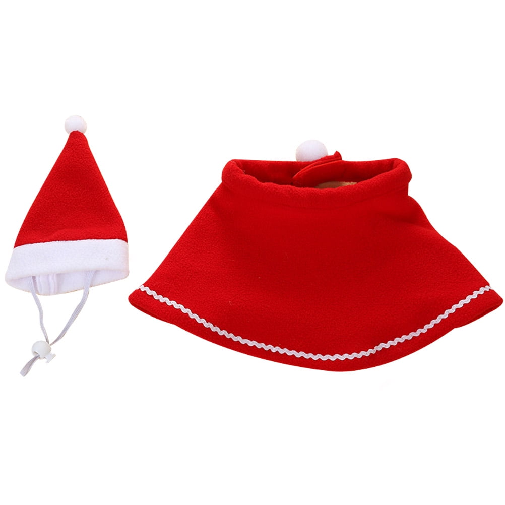 BERTDOMD 1 Set of Pet Christmas Costume Dog Cat Hat Cloak Pet Cosplay ...