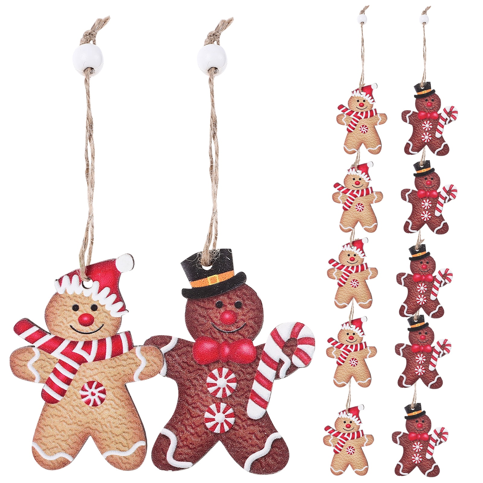 BERTDOMD 1 box of Gingerbread Man Decor Christmas Tree Decoration Xmas ...