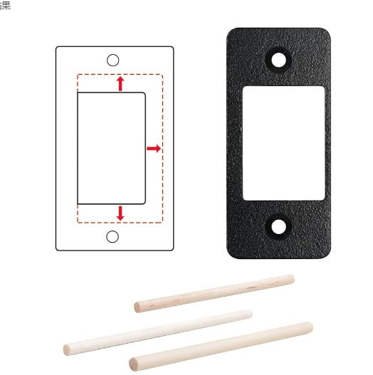 BERTDOMD 1 set of Stainless Steel Door Latch Striker Plate for Front ...