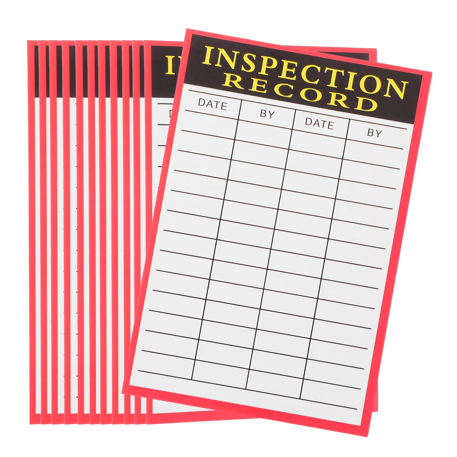 EXHUMKY Equipment Record Card Convenient Record Card Red Border Paper ...