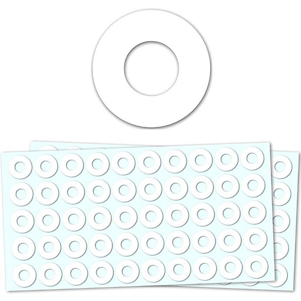 White PVC Stickers for Crafts 1000pcs Hole Reinforcement Labels with ...