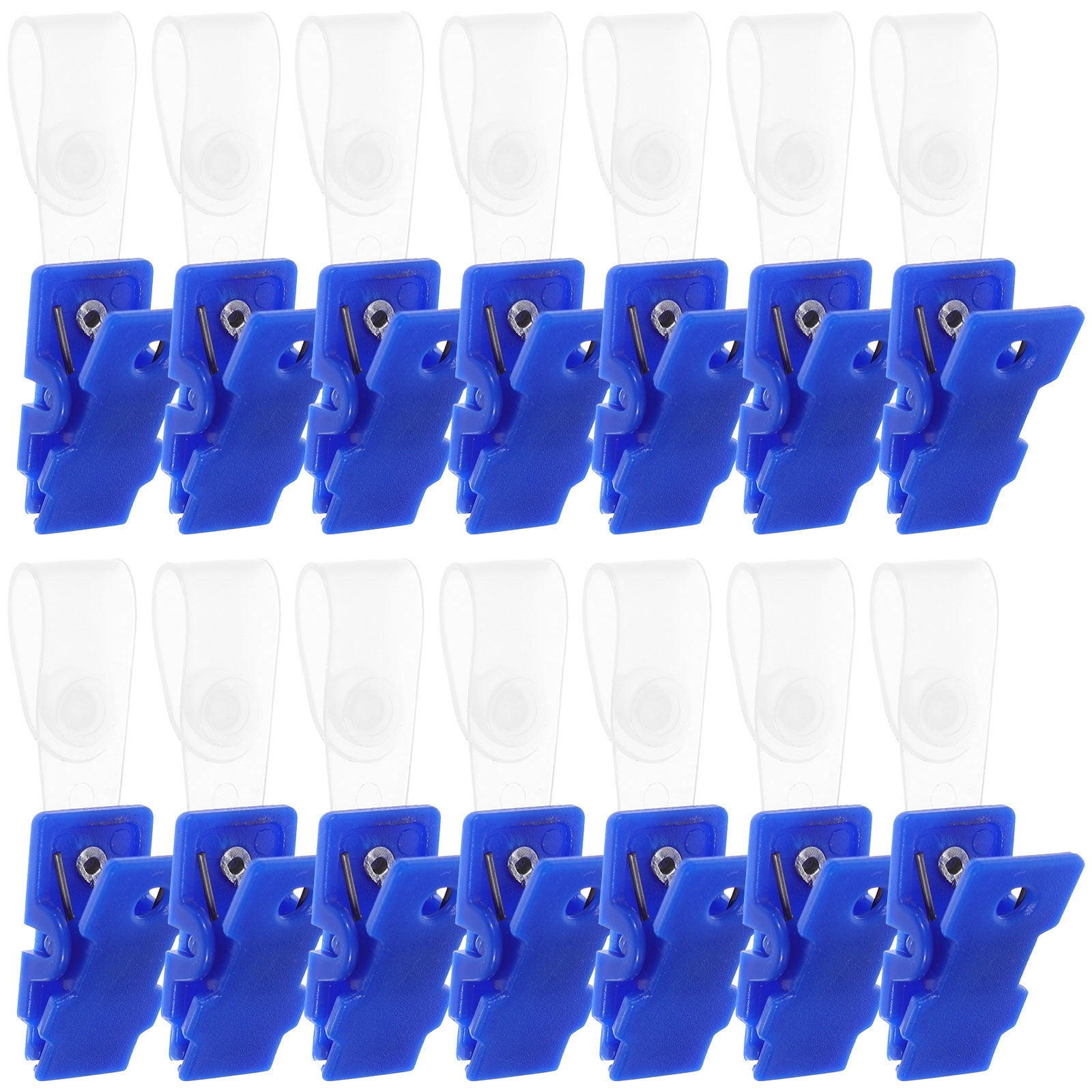 EXHUMKY BERTDOMD 100Set Clear Strap Plastic ID Badge Holders Universal ...