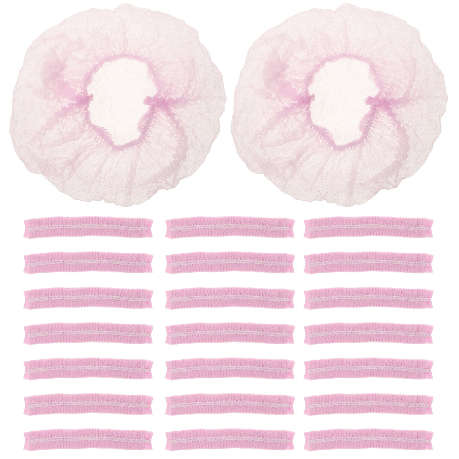 BERTDOMD 100pcs Disposable Hairnets Mesh Caps Mesh Hair Nets Non-woven ...