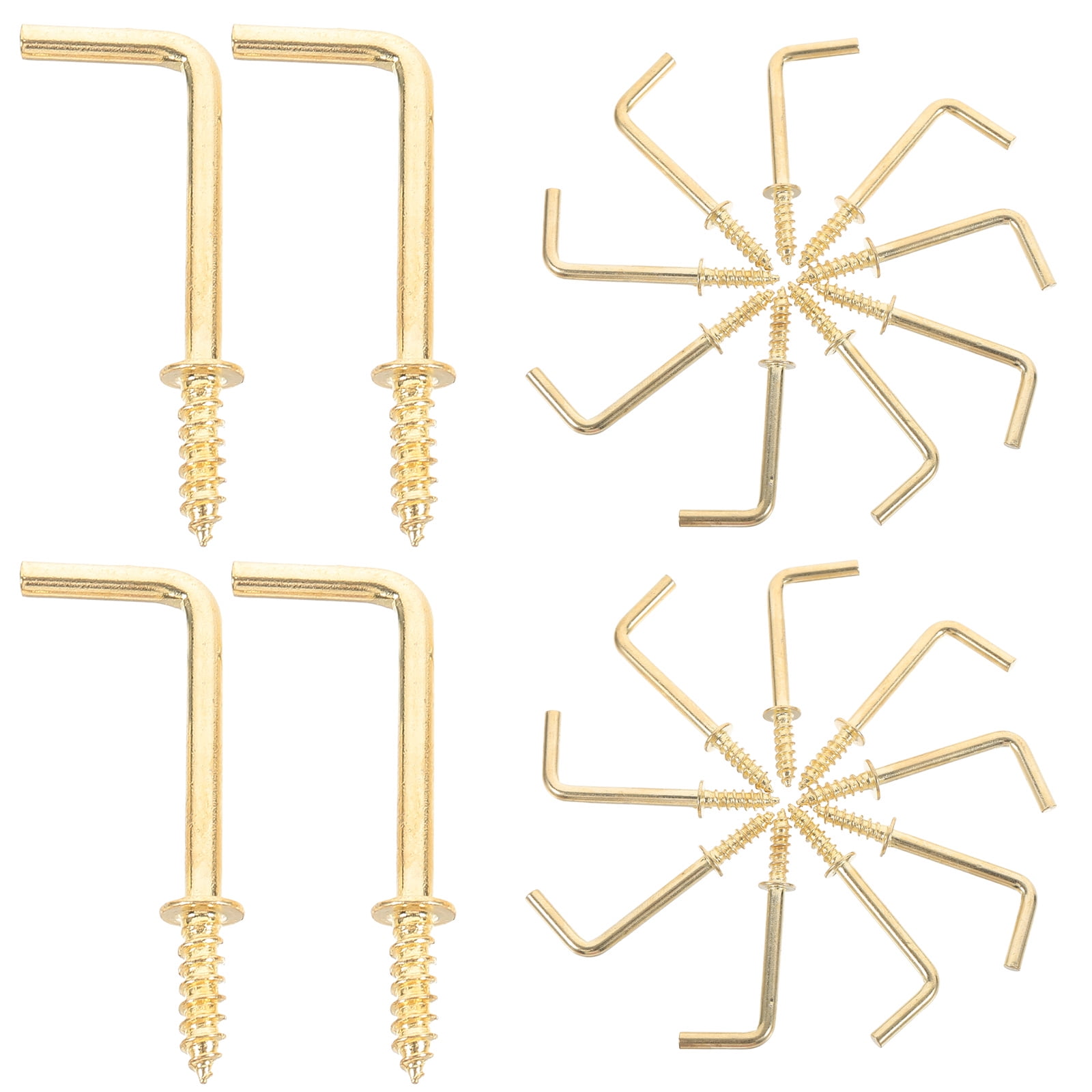 BERTDOMD 100pcs Tiny L Hooks For Hanging 90 Degree Screw Hooks Iron ...