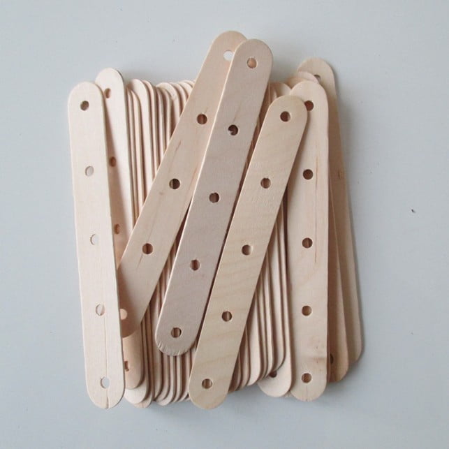 Wooden Popsicle Sticks, 5.78inch Ice Cream Sticks, Wood Craft Strips ...