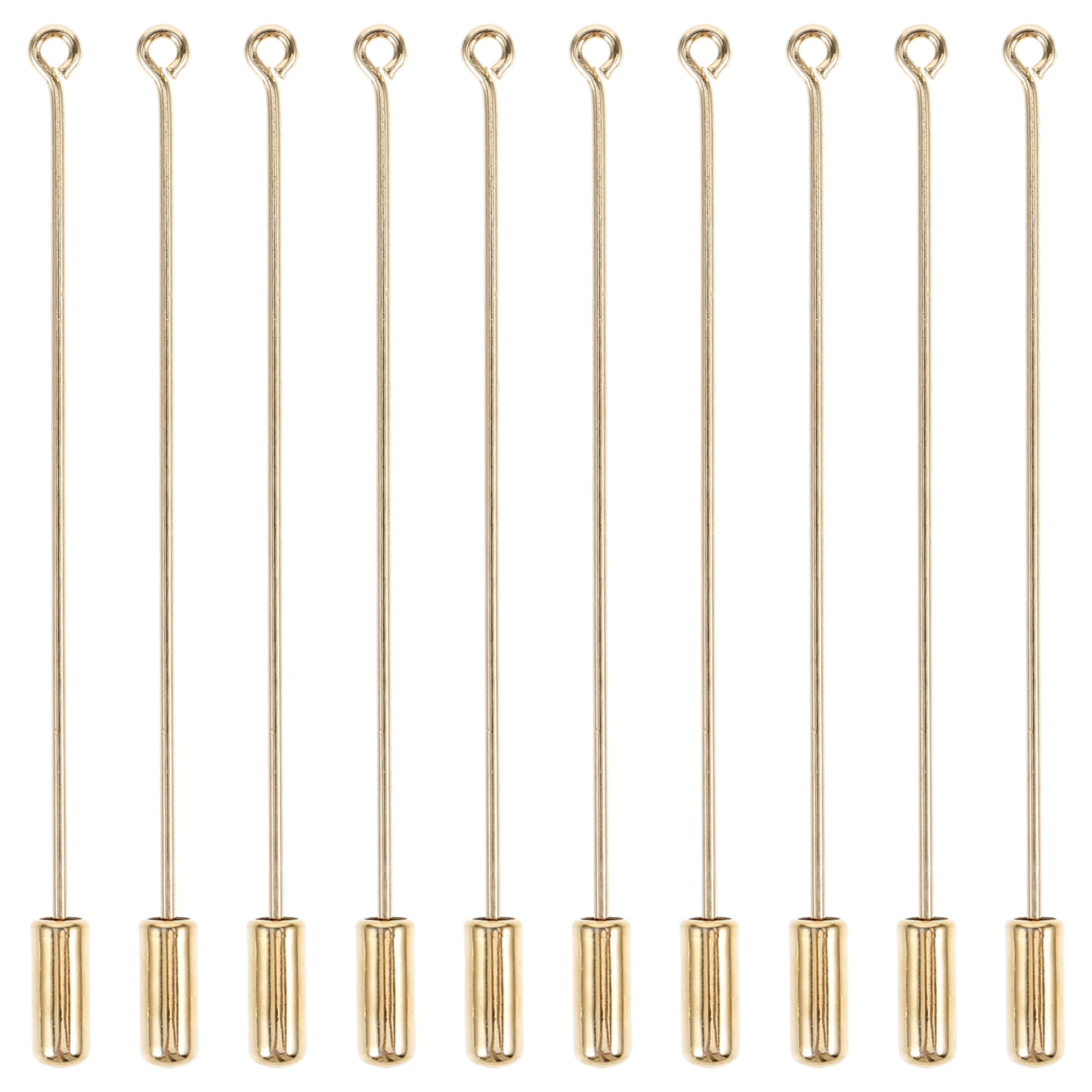 BERTDOMD 10Pcs Brooch Pin Stick Metal Safety Pins Suit Lapel Pins Stick ...
