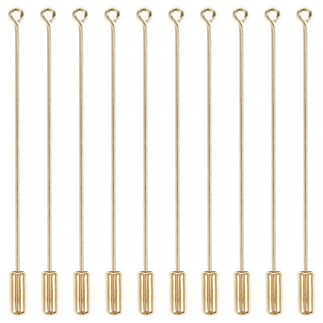 BERTDOMD 10Pcs Brooch Pin Stick Metal Safety Pins Suit Lapel Pins Stick ...