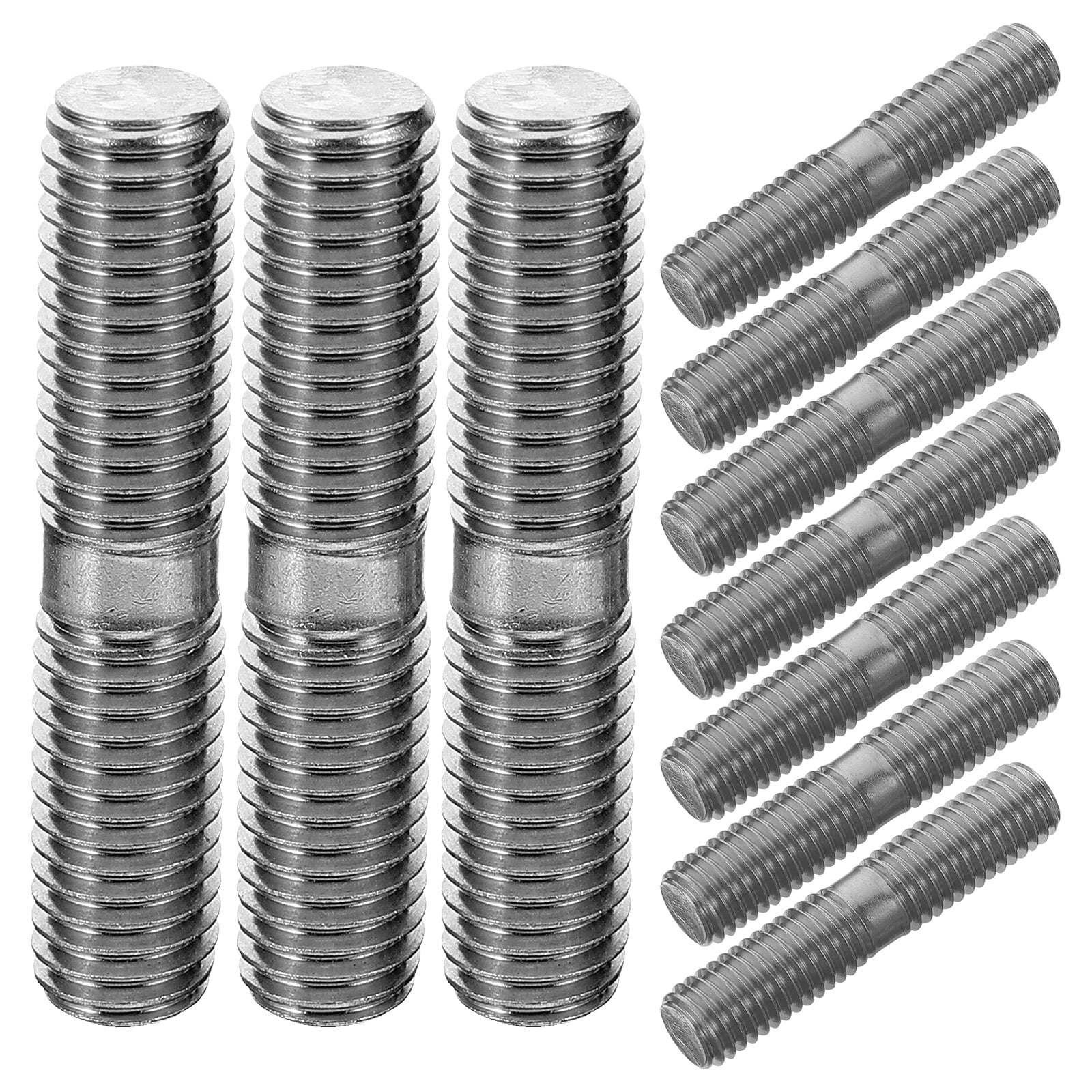 BERTDOMD 10Pcs Stainless Steel Bolts Double-end Thread Screw Double-end ...