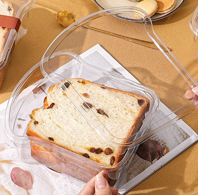 EXHUMKY Transparent Plastic Bread Keeper for Kitchen Storage Sandwich ...