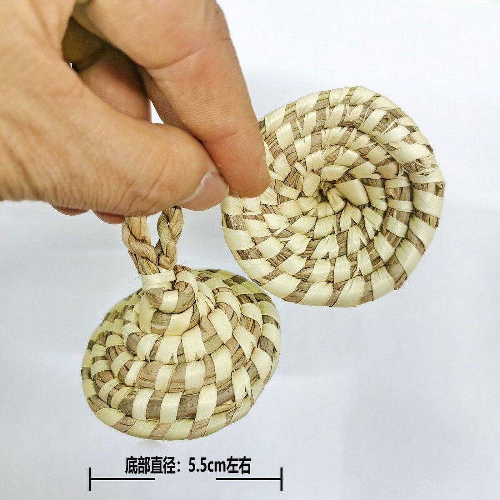 BERTDOMD 10pcs Miniature Straw Hats for Crafts Tiny Hats DIY Craft Kit ...