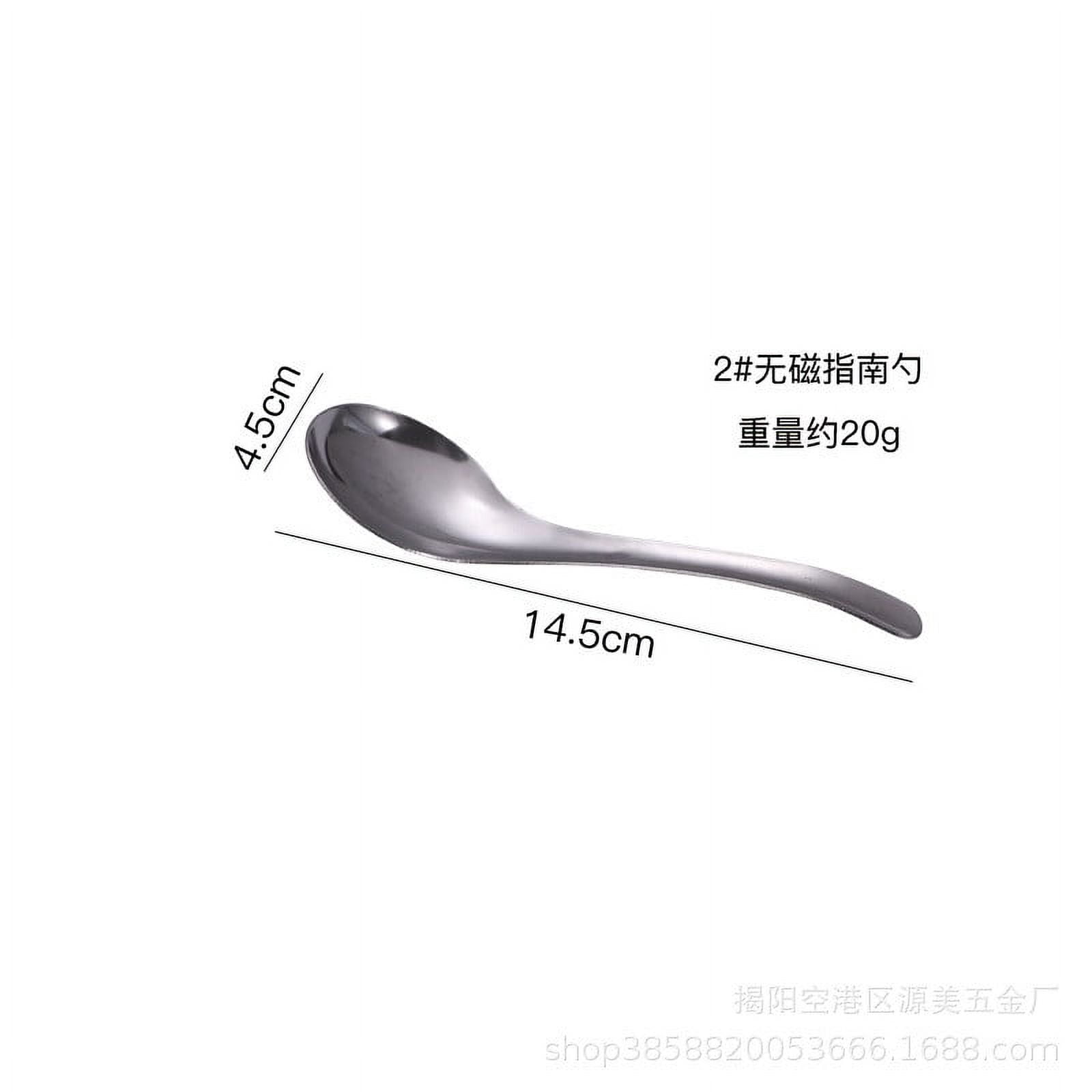 EXHUMKY BERTDOMD 10-Piece Stainless Steel Deep Bowl Soup Spoons Set ...