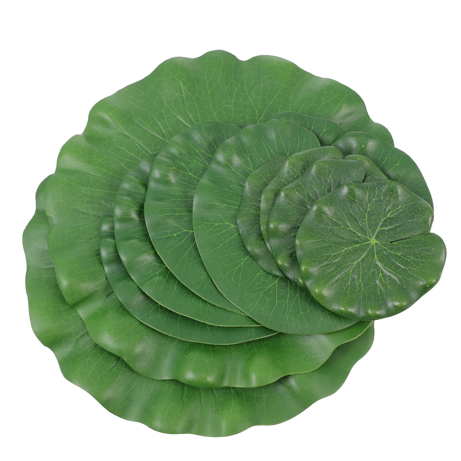 BERTDOMD 12PCS Artificial Lily Pads for Ponds Realistic Floating Lily ...