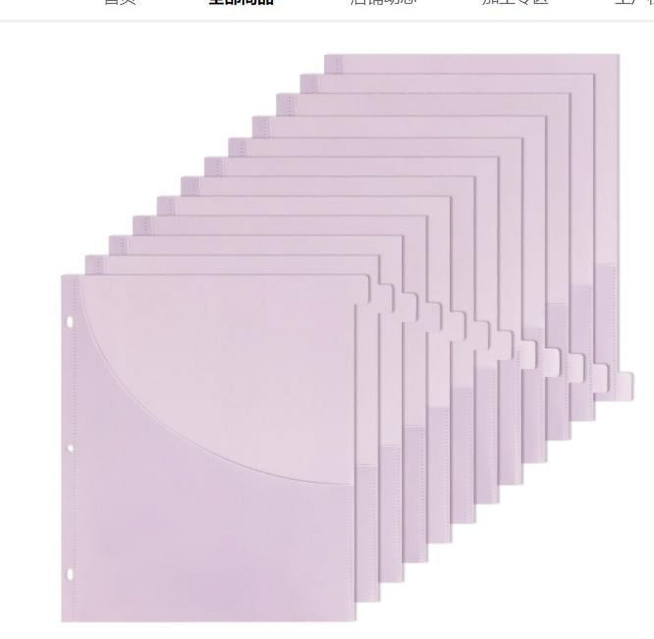 BERTDOMD 12Pcs Letter Size Discbound Pocket Dividers Discbound Pages ...