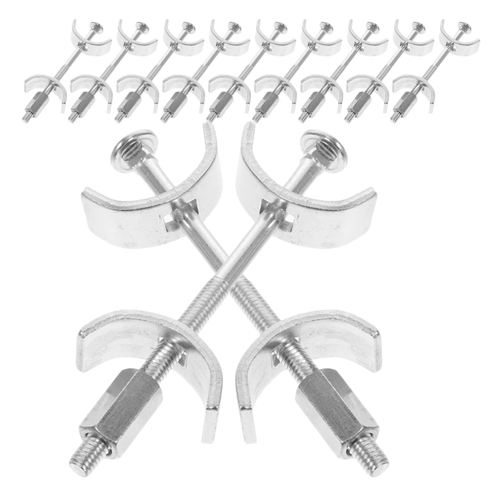 EXHUMKY BERTDOMD 12pcs Silver Galvanized Steel Table Top Fasteners for ...