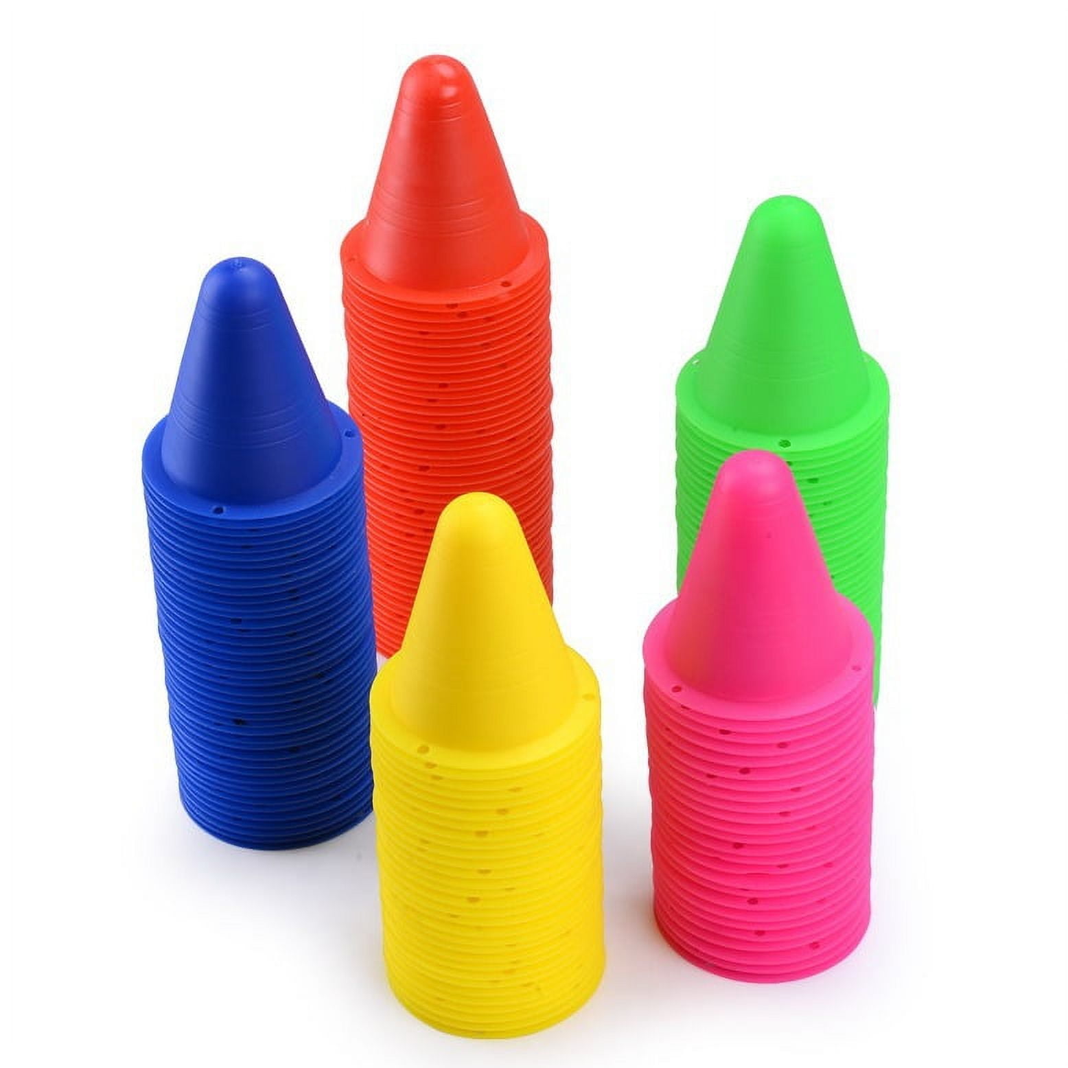 BERTDOMD 12-Pack Plastic Agility Cones for Kids - Mini Traffic for ...