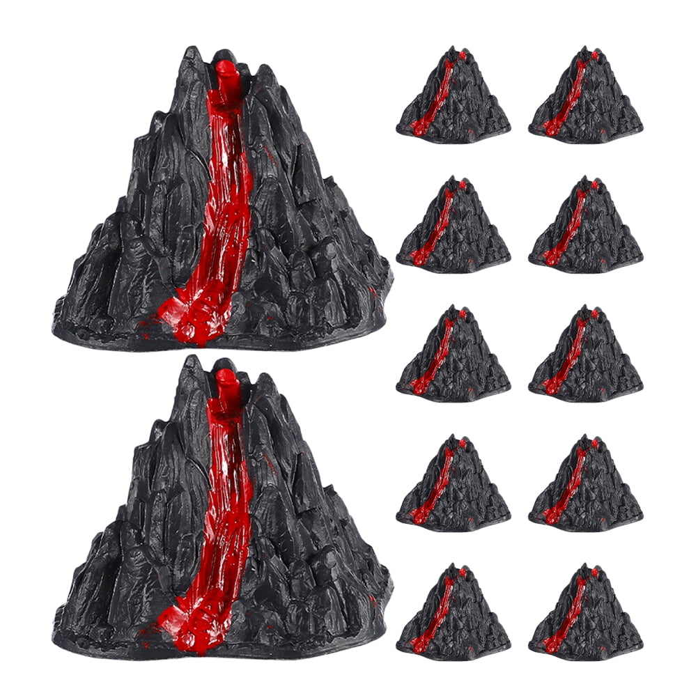 BERTDOMD 12pcs Sand Table Volcano Statues Volcano Ornament Plastic ...