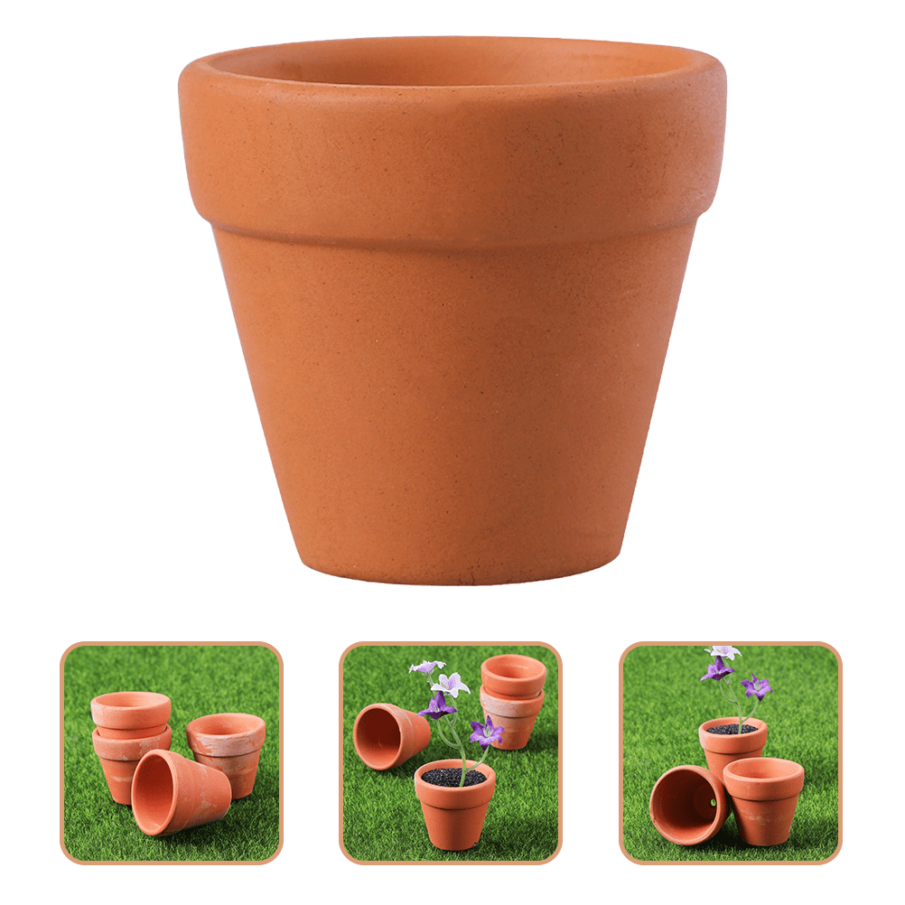 BERTDOMD 12pcs Small Terracotta with Drainage Holes Mini Clay Pots for ...
